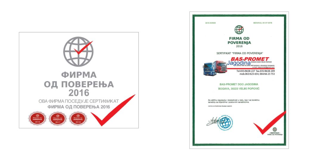 BAS PROMET DOO - Transport i trgovina - Poslovni Imenik Srbije